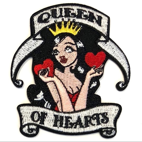 Accessories | Queen Of Hearts Patch Iron On Gamble Cards Diy | Poshmark
